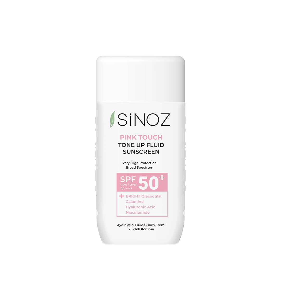 Pink Touch Tone Up Fluid Sunscreen SPF 50 + – Sinoz Cosmetics